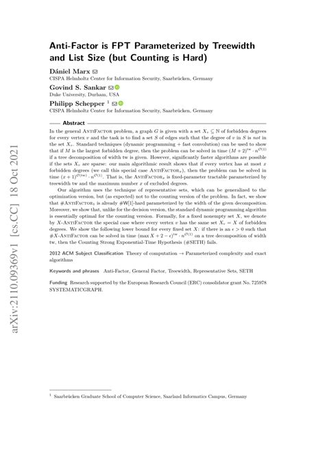 pdf anti factor is fpt parameterized by treewidth and list size but