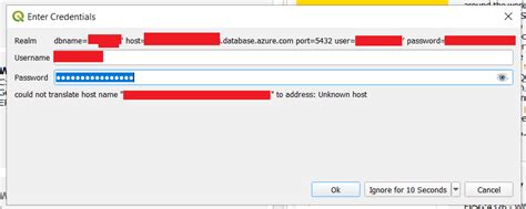 database credentials easily exposed on screen when connection drops