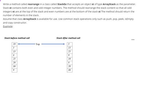 solved write a method called rearrange in a class called