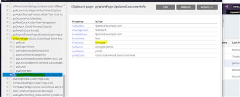 pega learnings populating a page under pyworkpage with data and using