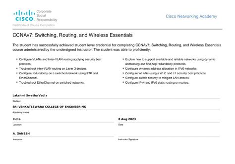 Lakshmi Swetha Vadla On Linkedin Got Certified From Cisco For