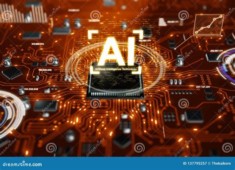 3d Render Ai Artificial Intelligence Technology Cpu Central Processor