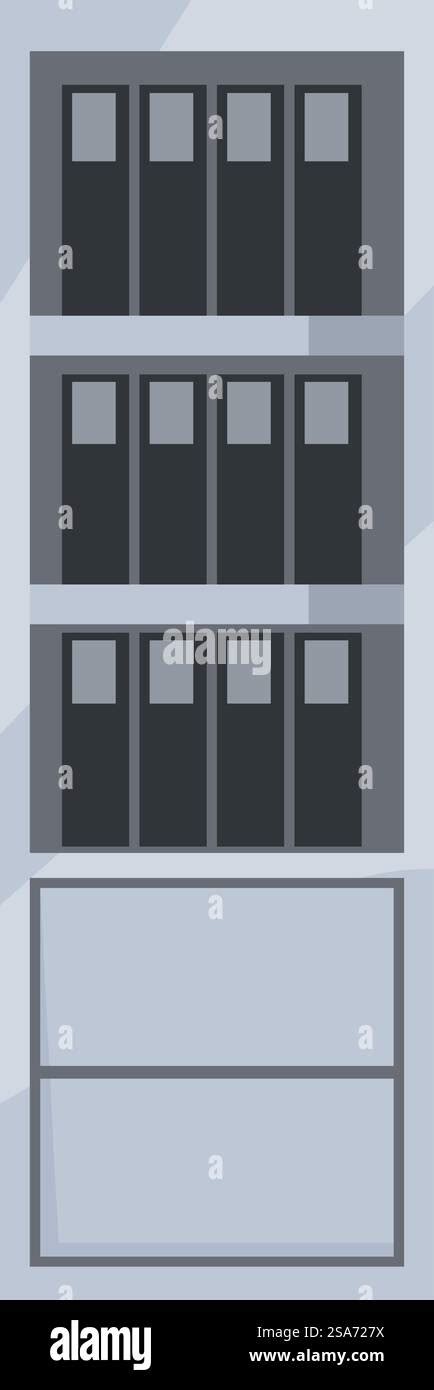 Office Cabinet Keeping Files Organized With Binders On Shelves For Storing Paperwork Office