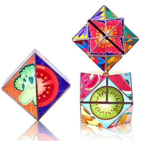 Roxenda Magic Star Cube Set 3 Pack 2 In 1 Infinity Cube 3d Speed Cube