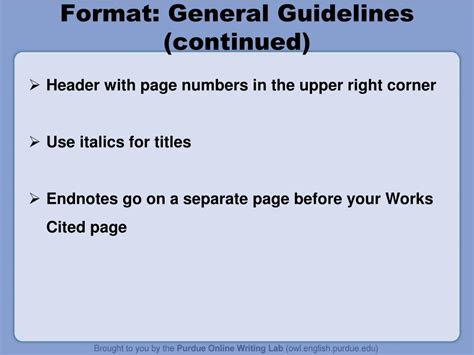 Ppt Mla 7 Th Edition Formatting And Style Guide Powerpoint