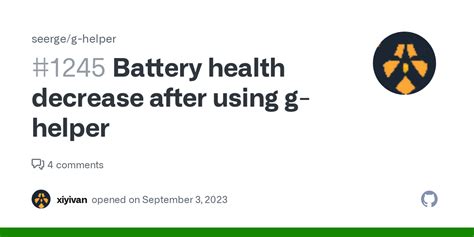 Battery Health Decrease After Using G Helper · Issue 1245 · Seergeg Helper · Github