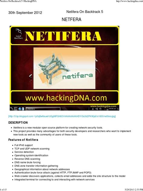 Netifera On Backtrack 5 Hackingdna Pdf Domain Name System