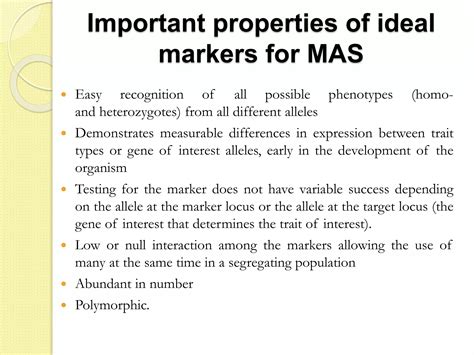 Marker Assisted Selection In Crop Breeding Pptx