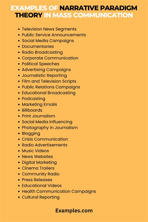 29 Narrative Paradigm Theory In Mass Communication Examples