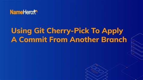 using git cherry pick to apply a commit from another branch