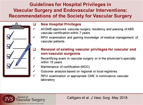 Guidelines And Standards Society For Vascular Surgery
