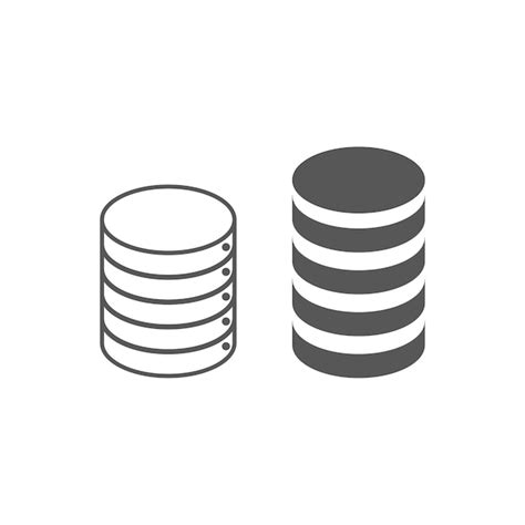 Premium Vector Database Icon Set Vector Illustration Eps 10 Stock Image