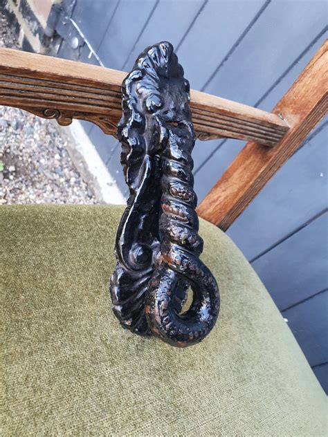 Antique Cast Iron Door Knocker Heavy Russel And Erwin Ornate Original