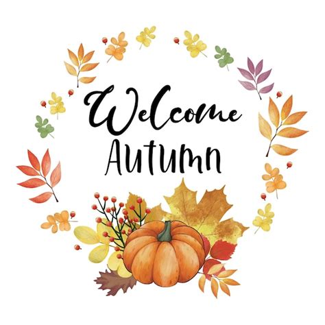 Welcome Autumn Festive Seasonal Banner With Fall Leaves 3781287