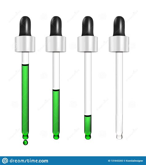 Realistic Vector Glass Dropper For Cosmetics And Medicines Stock Vector Illustration Of