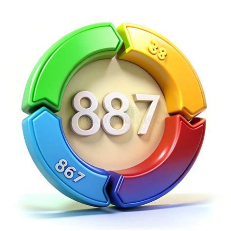 3d Circular Data Diagram Isolated On White Background Stock