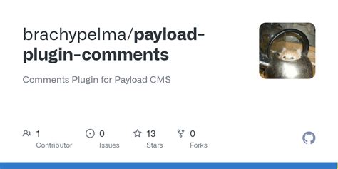 GitHub Brachypelma Payload Plugin Comments Comments Plugin For Payload CMS