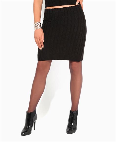 Skirts Chunky Cable Knit Mini Skirt Krisp