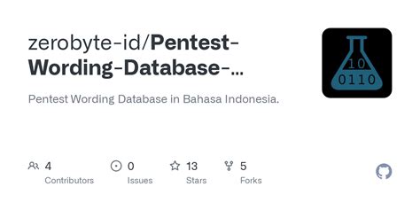 GitHub Zerobyte Id Pentest Wording Database Indonesia Pentest