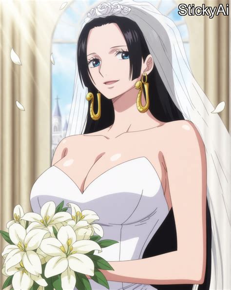 Rule 34 Ai Generated Anime Coloring Beach Black Hair Blue Eyes Boa Hancock Earrings Female