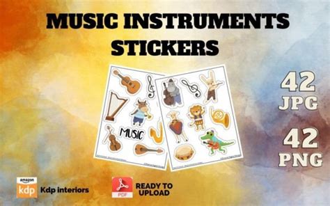 Music Instruments Stickers Graphic By Diverse Digital Design · Creative
