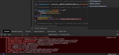 Webpack Setup Throwing ReferenceError Worker Is Not Defined Issue GoogleChromeLabs