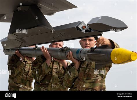 Load A Training Missile Onto The F 35 Lightning Ii At Alaska On July 28