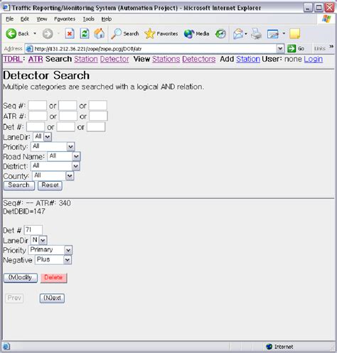 Sample Screen Capture Of Web Interface Detector Edit Download Scientific Diagram