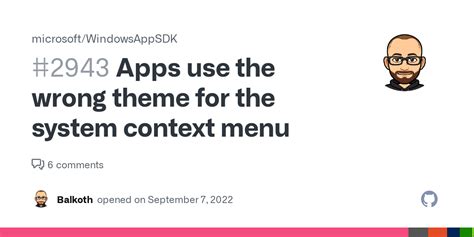 apps use the wrong theme for the system context menu · issue 2943