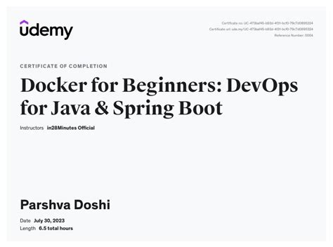 Parshva Doshi On Linkedin Java Springboot Docker Udemycertified