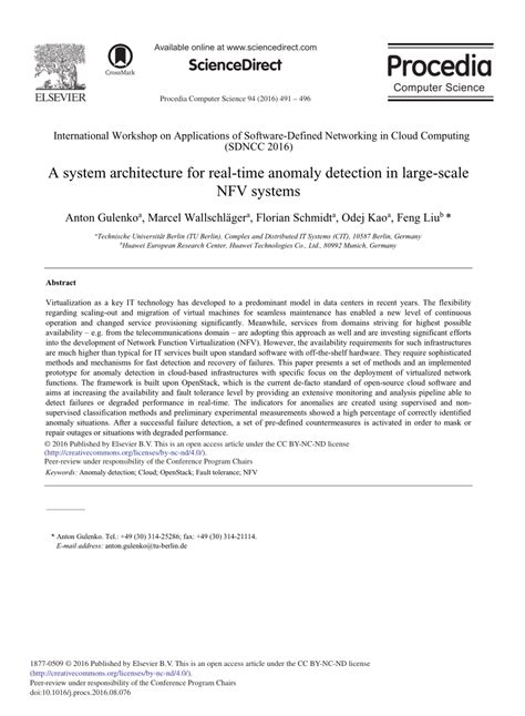 pdf a system architecture for real time anomaly detection in large