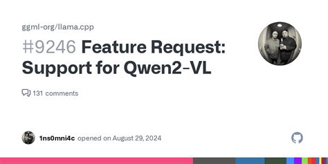 Feature Request Support For Qwen2 Vl · Issue 9246 · Ggml Orgllama