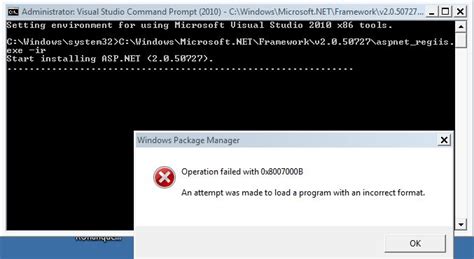 Operation Failed With 0x8007000b Stack Overflow