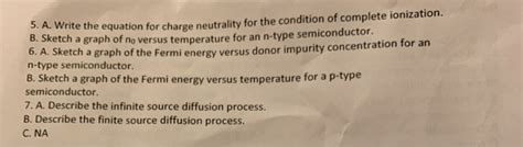Solved Write The Equation For Charge Neutrality For The