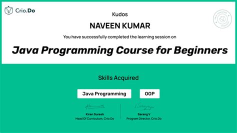 Naveen Kumar On Linkedin Javaprogramming Learningjourney Criodo Softwaredevelopment