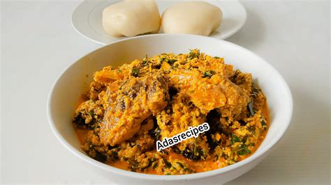 Nigerian Fufu And Egusi Soup Nigerian Egusi Soup Recipe Yjdyb