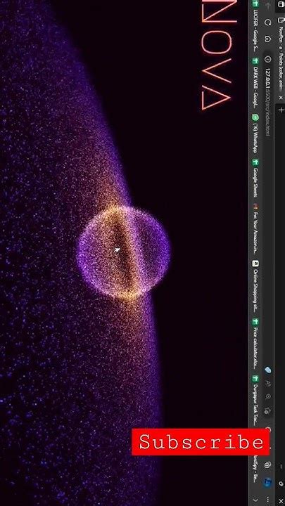 Nova Three Js Animation Vs Code Html Css Javascript Animation