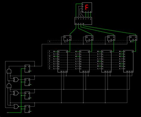 Digital Logic D Flip Flop Circuit To Show Nine Hex Numbers