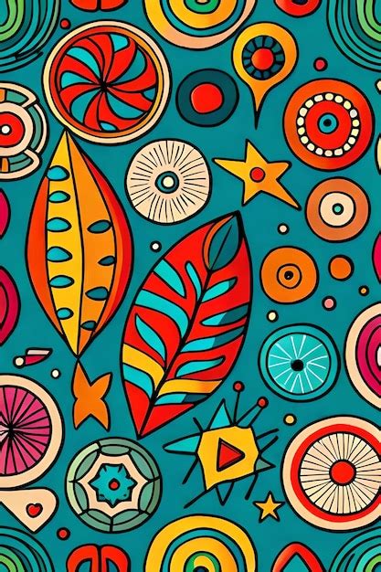 premium ai image a colorful pattern with different colors and shapes