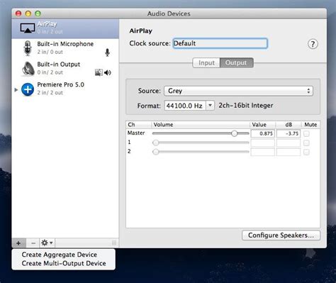 how to aggregate and use multiple audio inputs and outputs in os x