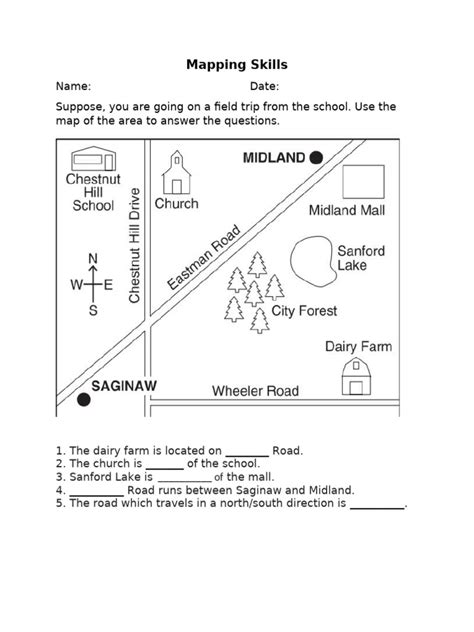 Mapping Skills Worksheet 3 Pdf