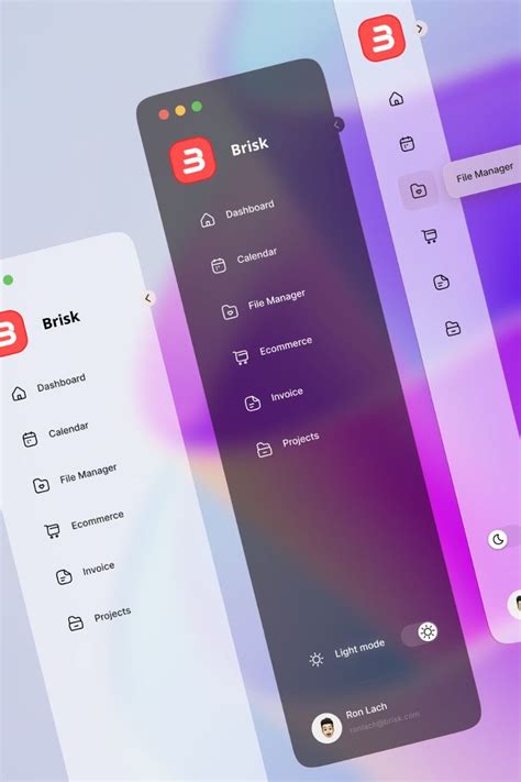 A Two Tiered Dashboard Sidebar Navigation With Light And Dark Mode Web Design Interactive Web