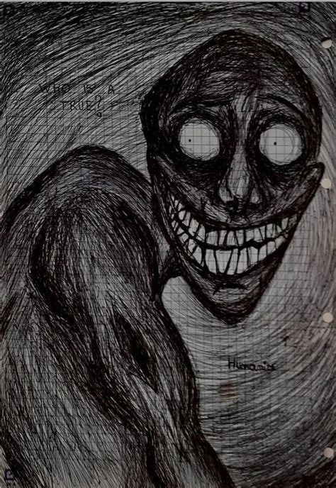 Scary Smiling Face Drawing Creepy Smile Face Drawing Scary Art Dark