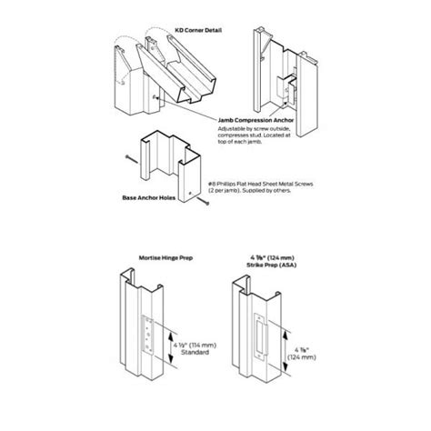 Kd Knocked Down Hollow Metal Drywall Frame 16 Ga Steel Frame