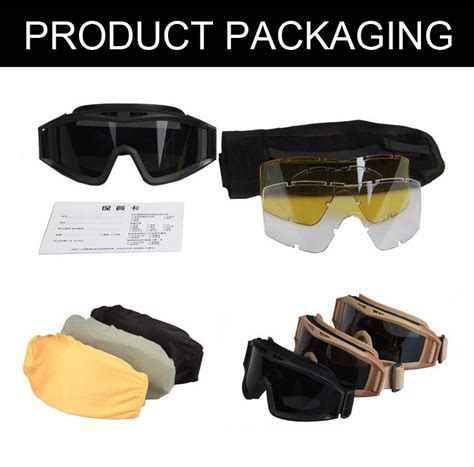 Obaolay Uv400 Wind Dust Kite Surfing Jet Ski Tactical Goggle Glasses