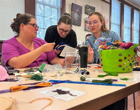 Molino Library Hosts Community Cross Stitch Class