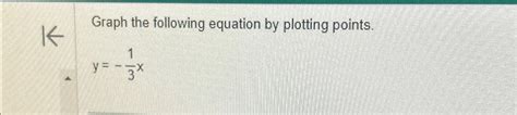 Solved Graph The Following Equation By Plotting Chegg