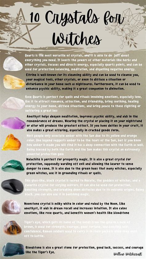 10 Must Have Crystals For Witches Witch Spell Book Spells Witchcraft