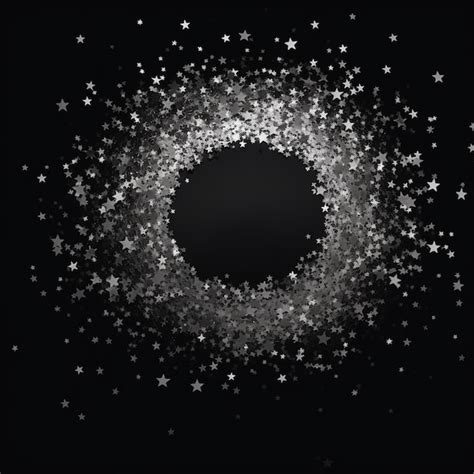 Premium Ai Image Silver Stars And Confetti Background