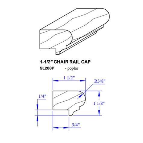 1 1 2 Chair Rail Cap Southern Lumber And Millwork Corp